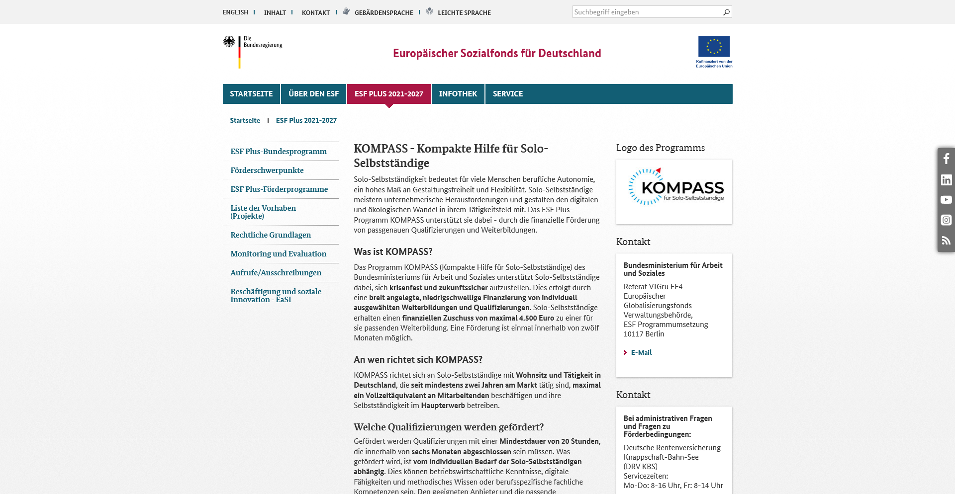 KOMPASS Förderung - Für Solo-Selbstständige & Freiberufler